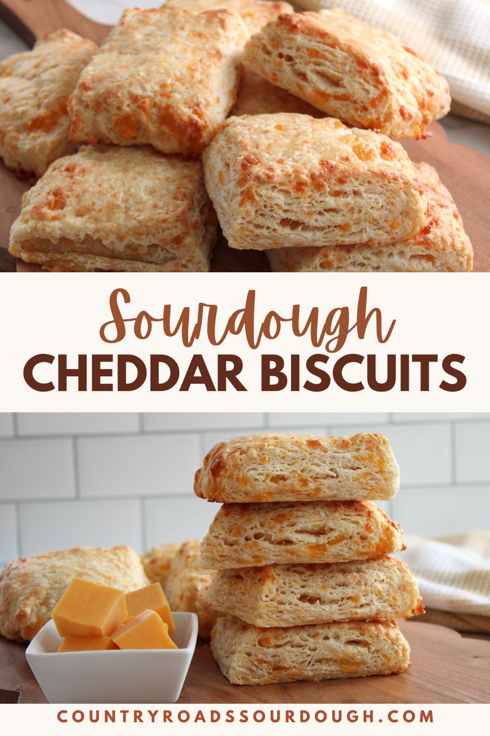 Easy Sourdough Cheddar Biscuits - Country Roads Sourdough