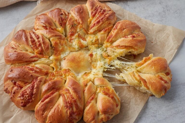 Cheesy Sourdough Star Bread - Country Roads Sourdough